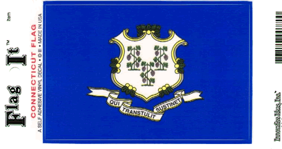 Connecticut Flag Decal Sticker - Durable Vinyl From Flag It Products