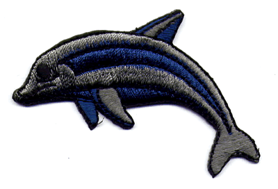 Dolphin Patch Iron On Patches - From Flag It Products