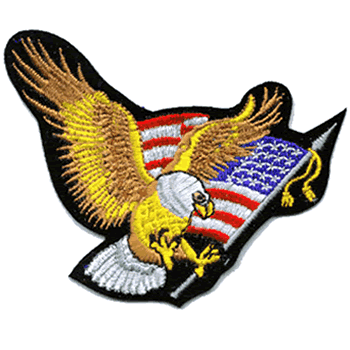 Eagle Flag Patch Iron On Patches - From Flag It Products