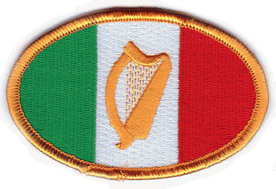 Irish Harp Patch Iron On Patches - From Flag It Products
