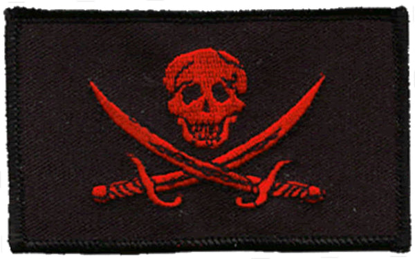 Jack Rackam Red Flag Patch Iron On Patches - From Flag It Products